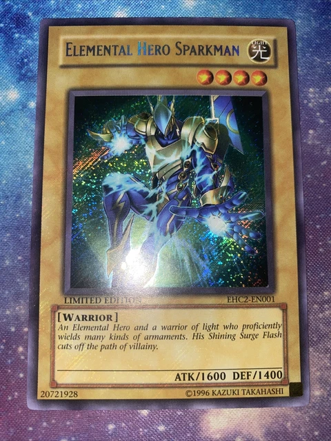 YUGIOH ELEMENTAL HERO Sparkman EHC2-EN001 Secret Rare Édition Limitée EUR 77,32 - PicClick FR