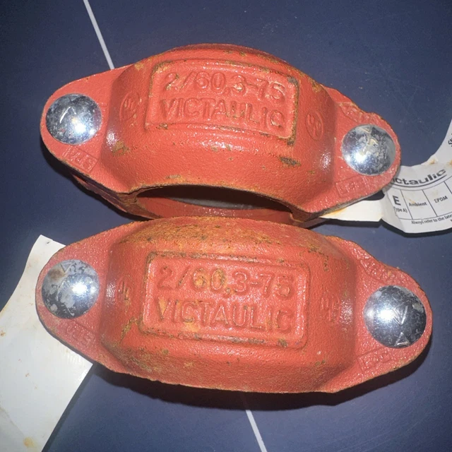 (2) NEW VICTAULIC 2"/60.3-75 FireLock Coupling, Gasket EPDM, Style 75 ...