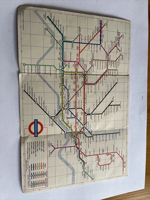 1963 LONDON UNDERGROUND Tube Map Pocket Diagram £9.99 - PicClick UK