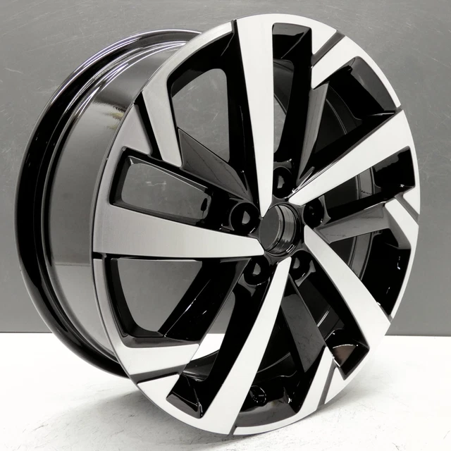 VW POLO 2G Mk6 Alloy Wheel Rim R-Line Torsby Black Diamond Cut Genuine ...