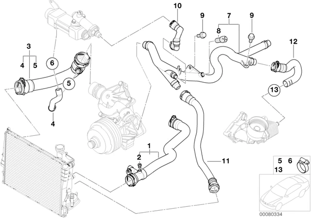 BMW GENUINE RETURN Pipe Line Hose Replacement Spare Fits E46 E39 E38 ...