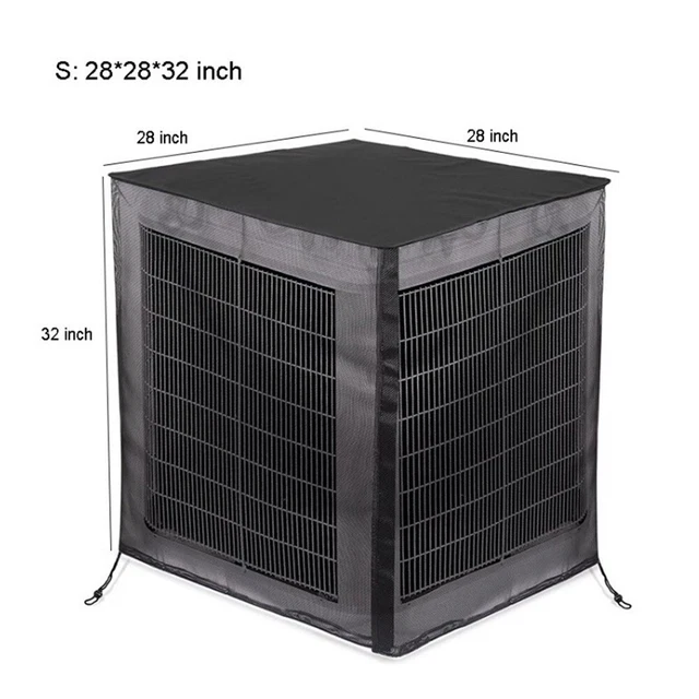 EASY TO USE 2 in 1 Air Conditioner Covers Detachable Top & Full Mesh ...
