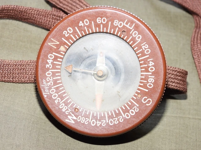 US ARMY WW2 D-DAY PARATROOPER AIRBORNE TAYLOR WRIST COMPASS Vtg Jump ...