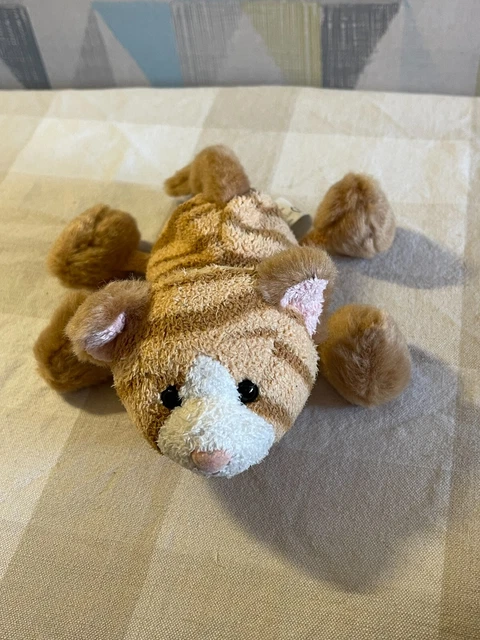 USS LUV PETS Selina Tabby Cat Plush Mini 5” Beanie Stuffed Pom Pom Feet ...