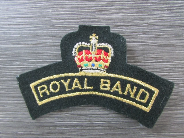 ROYAL NAVY ROYAL Band Shoulder Flash Bullion Badge A £9.99 - PicClick UK