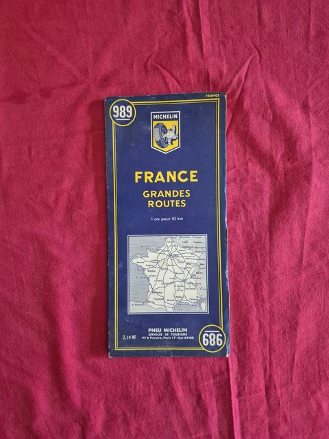 MICHELIN : Carte Routière N° 989 / FRANCE GRANDES ROUTES 1961 EUR 5,00 ...