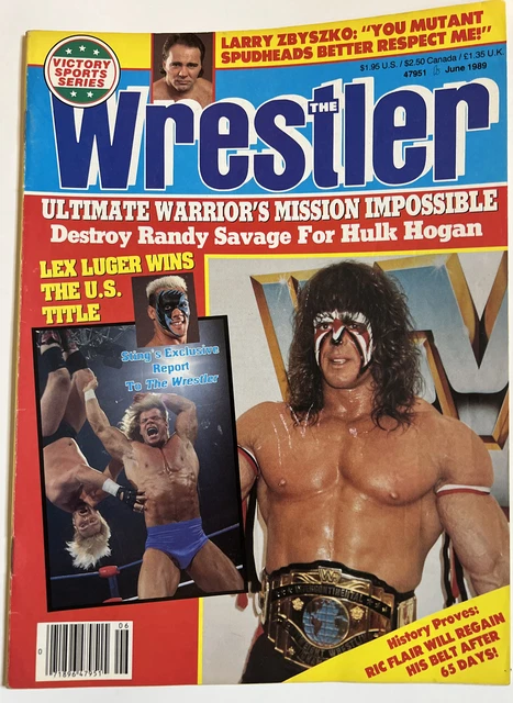 THE WRESTLER MAGAZINE June 1989 Lex Luger Ultimate Warrior Ric Flair ...