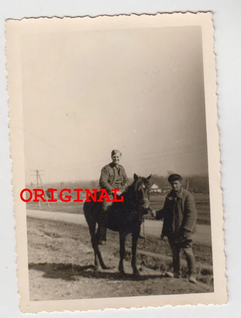 FOTO 2WK RUSSLAND Ostfront Soldat Pferd Hiwi Hilfswilliger Russe Mann ...