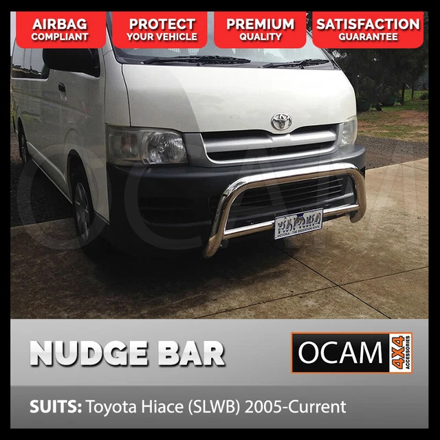 NUDGE BAR FOR Toyota Hiace SLWB 2005-18 Grille Guard Airbag Compliant ...