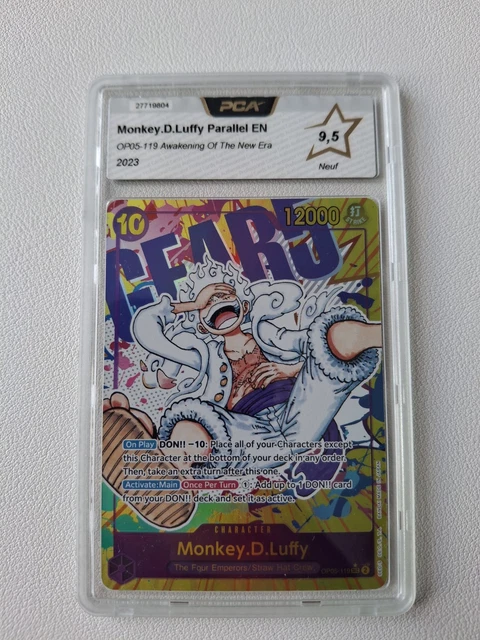 CARTE ONE PIECE PCA 9,5 Monkey D Luffy Parallel EN Op05-119 Ultra Rare PCA 9,5 EUR 15,50 ...