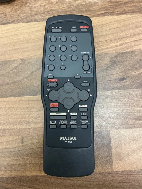 GENUINE ORIGINAL MATSUI VX1108 VCR VHS Video Cassette Player HQ REMOTE ...