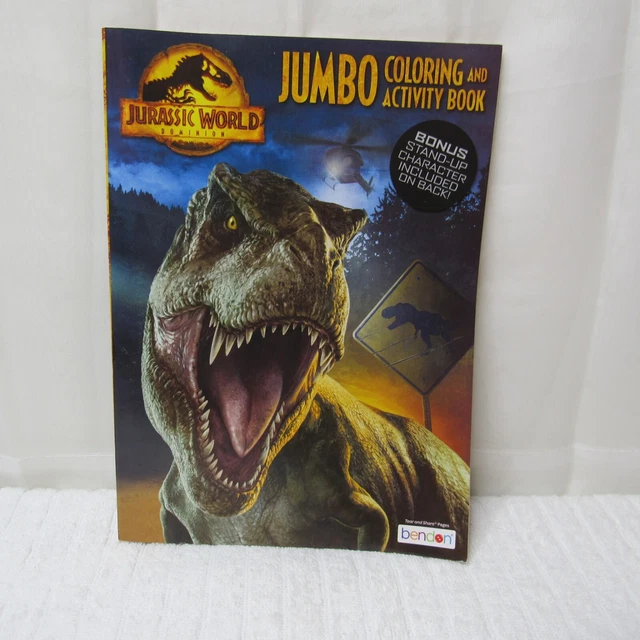 JURASSIC WORLD DOMINION Jumbo Coloring & Activity Book plus Stand-Up ...