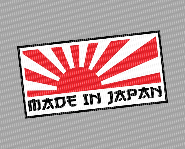 MADE IN JAPAN Auto Aufkleber Rising Sun Flagge JDM Tuning Sticker Decal ...