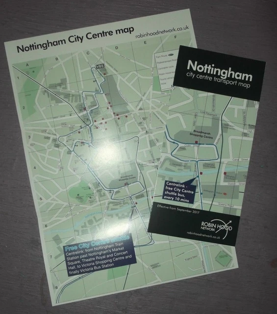 NOTTINGHAM CITY COUNCIL City Centre Transport Map September 2017 mint ...