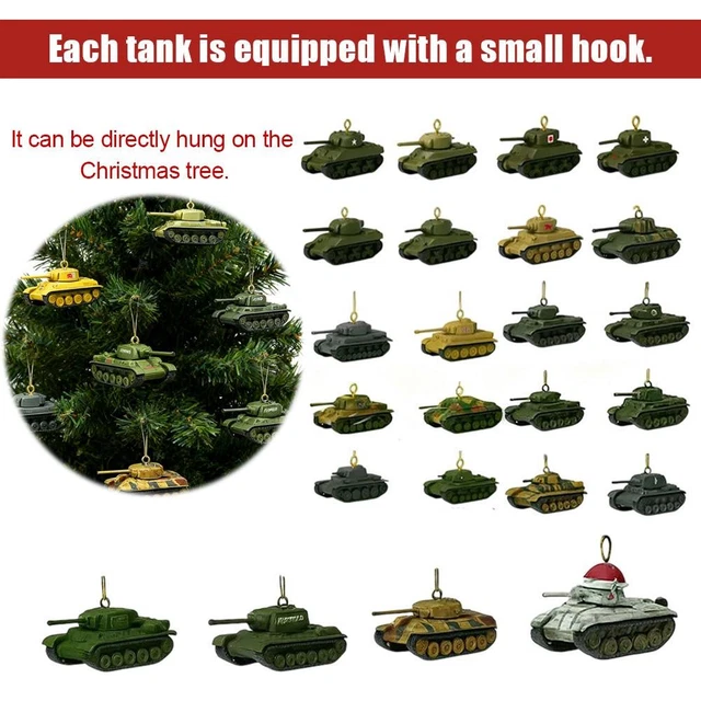 WWII TANK ADVENT CALENDAR 2025 with 24 Handmade 2d Flat TANK Decorate ...