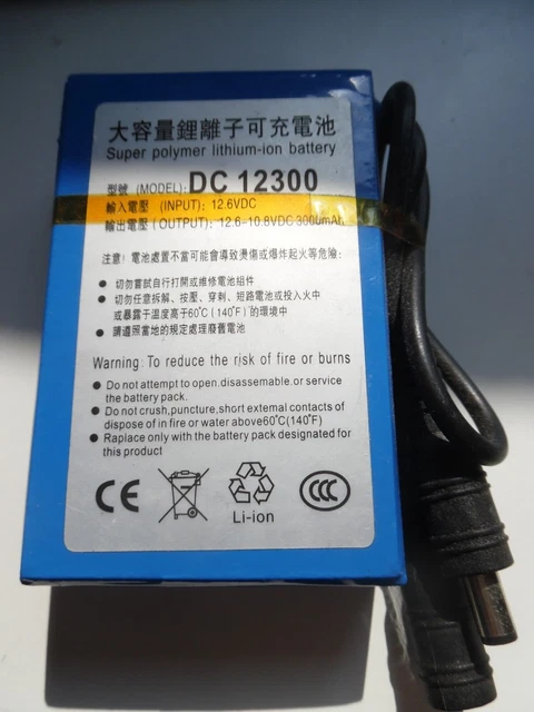 NEW DC 12V Rechargeable Li-ion Batteries Cell Portable Battery Pack ...