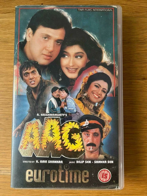AAG 1994 VHS Cassette Indian Hindi Bollywood Govinda Shilpa Shetty ...