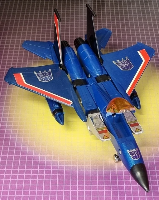 VINTAGE HASBRO TRANSFORMERS G1 Decepticon Jet Thundercracker Complete w ...