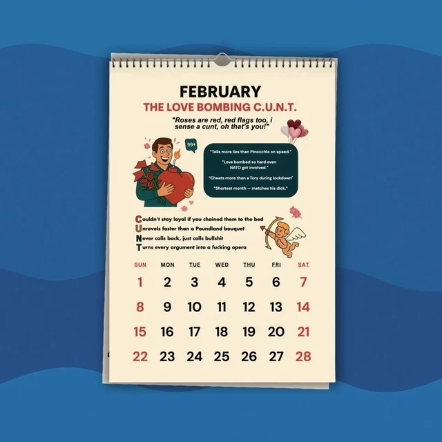 THE OFFICIAL C U.N.T. Calendar 2026 | Funny Rude Calendar | Adult ...