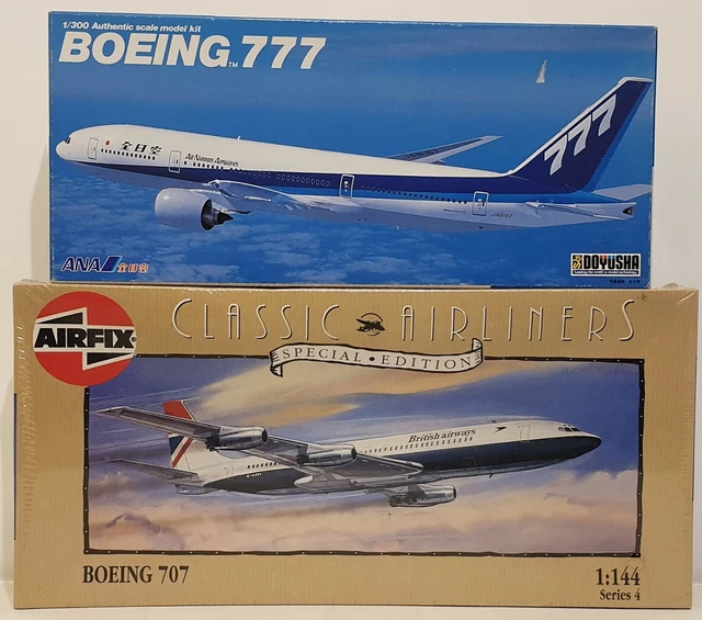 AVIATION : BOEING 777 1:300 Scale & Boeing 707 1:144 Scale Model Kits ...