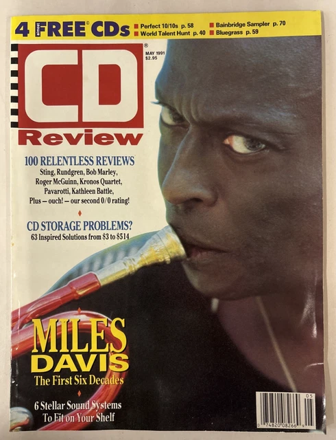 CD REVIEW MAGAZINE-MAY 1991-Miles Davis-Sting-Rundgren-Bob Marley ...