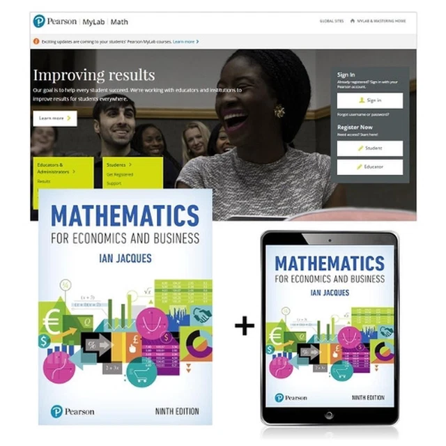 MATHEMATICS FOR ECONOMICS and Business With MyLab Math Global 9th ...