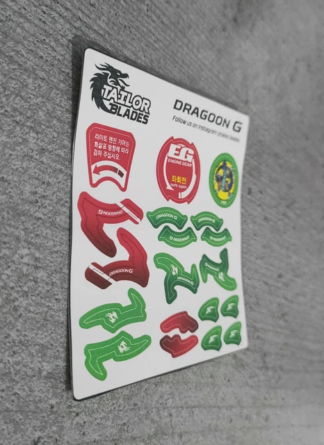 BEYBLADE DRAGOON G Custom Stickers Precut Redesigned Sticker Sheet Only ...