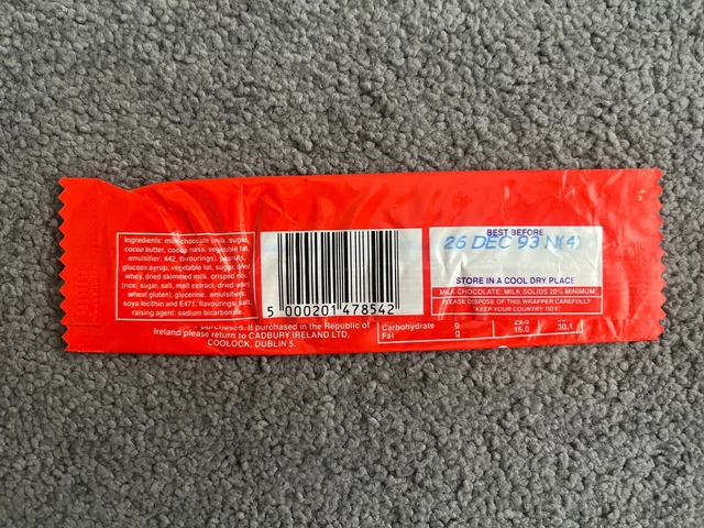 VINTAGE CADBURYS STAR Bar Chocolate Wrapper 1990’s Empty Sweet Wrapper ...