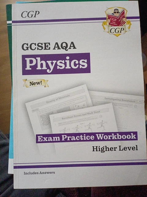 CGP GCSE AQA Physics Exam Practise Workbook, Higher Level. FREE POSTAGE ...
