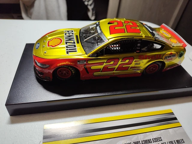 JOEY LOGANO #22 Pennzoil Bristol Win 2021 Mustang 1/24 liquide COULEUR ...
