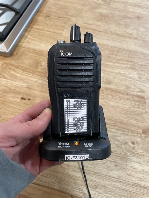 ICOM IC-F3101D DIGITAL/ANALOG Two Way Radio (VHF) Used With Cradle No ...