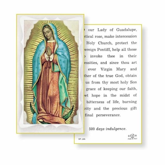 OUR LADY OF Guadalupe - Prayer to our lady - Paperstock Holy Card £1.00 ...