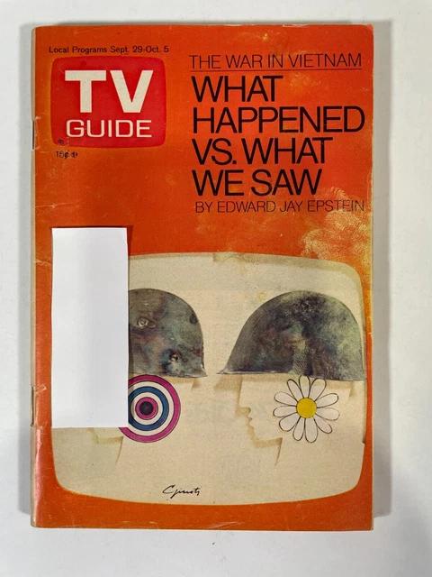 1973 TV GUIDE The War In Vietnam NY Metro Edition Address Label £7.40 ...