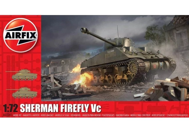NEW AIRFIX 1:72ND Scale Sherman Firefly Vc Tank Model Kit £11.99 ...