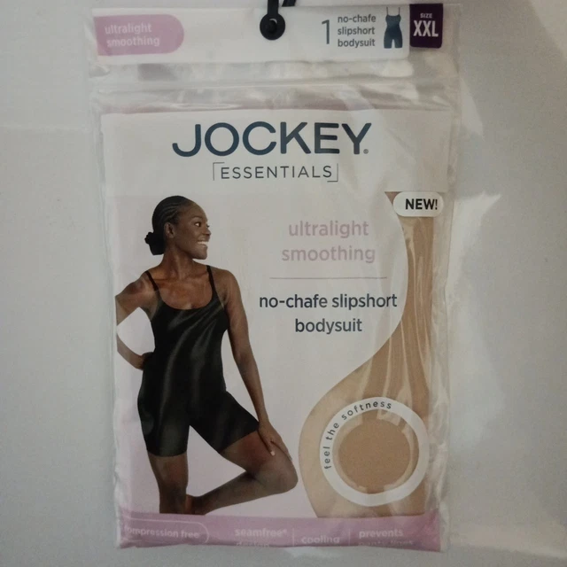 JOCKEY ESSENTIALS NO-CHAFE Slip Shorts Bodysuit Women's Size 2XL XXL ...