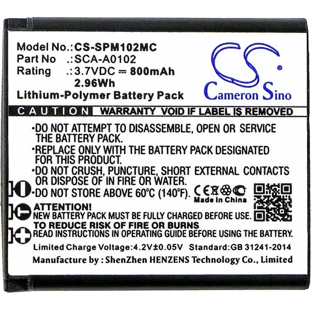 SCA-A0102 BATTERY for Sena Sena Prism Prism Bluetooth Action Camera New ...