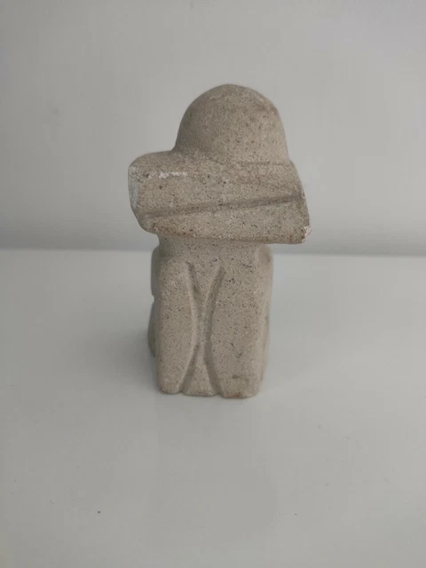 STONE STATUE FIGURE Sculpture.white Tribal Indigenous Stone Statue ...