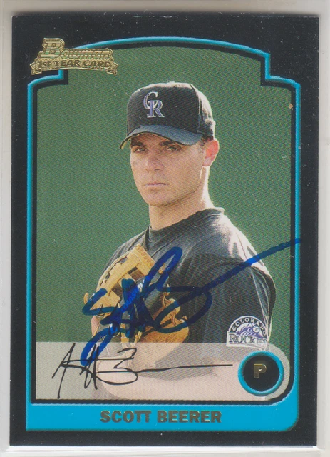 AUTOGRAPHIÉ 2003 BOWMAN Draft Scott Beerer - Rockies EUR 3,31 - PicClick FR