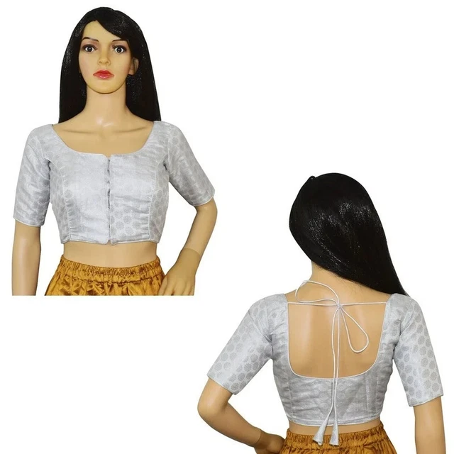 WOMEN'S BLOUSE READYMADE Designer Non Padded Sticthed Brocade Silk ...