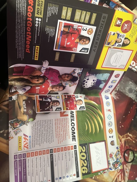 PANINI WSL 2026 Sticker Book £2.51 - PicClick UK