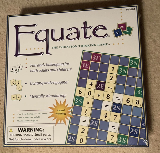 EQUATE THE EQUATION Thinking Math Board Game Educational Fun New Sealed ...