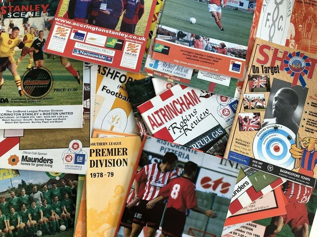 NON-LEAGUE FOOTBALL PROGRAMMES - Home Teams - 'A-E' - *Choose from List ...