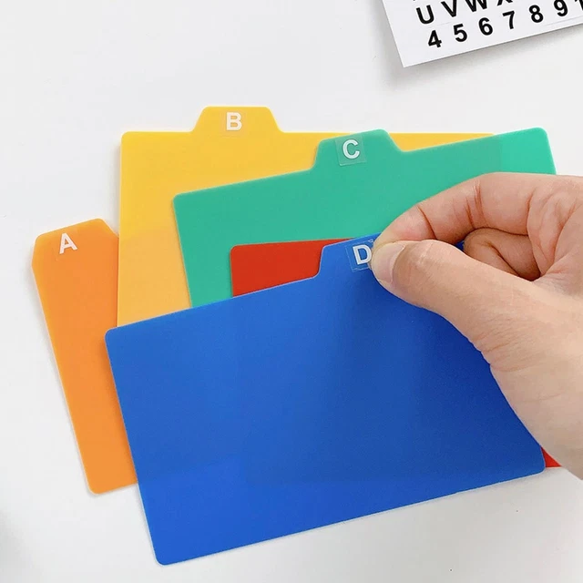 50 SHEETS PLASTIC Divider Cards Paper Tabs for Notebooks Index Dividers ...