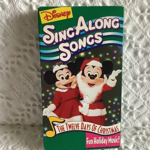 DISNEY SING ALONG Songs The Twelve Days Of Christmas VHS Video Mickey ...