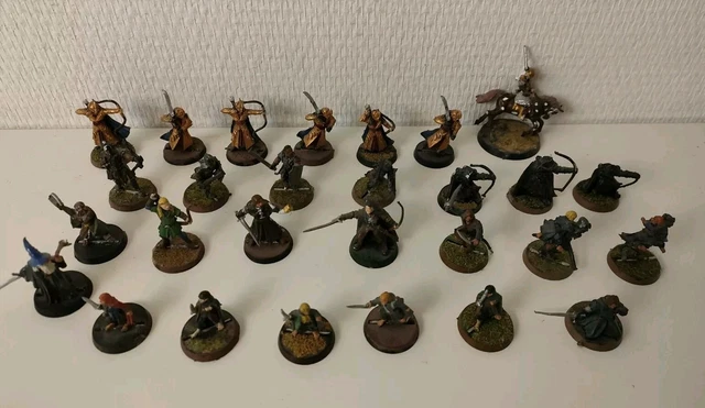 WARHAMMER SEIGNEUR DES anneaux Lot de 28 Figurines Métal Aragorn ...