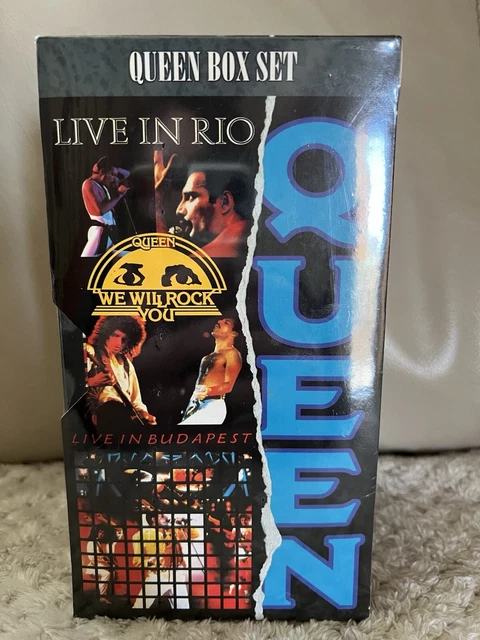 ORIGINAL QUEEN VHS Box Set Live In Rio / We Will Rock You / Vhs New ...
