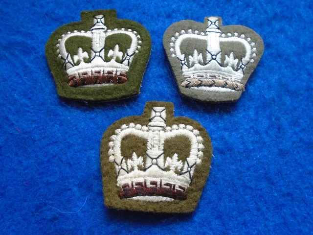 3 VARIATIONS OF British Army Sergeant Majors No 2 Dress Woven Rank ...