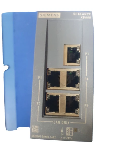 SIEMENS SCALANCE XB005 IND. Ethernet Switch 24V DC 6GK5005-0BA00-1AB2 £ ...