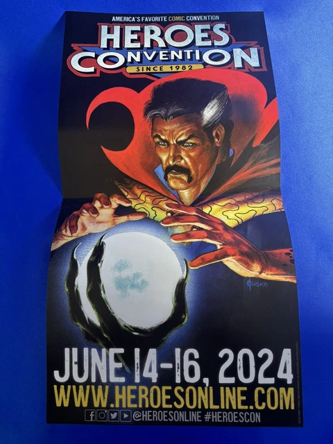 2024 HEROES CONVENTION Joe Jusko Dr. Strange 17” by 8.75” Poster Charlotte NC £15.83 - PicClick UK