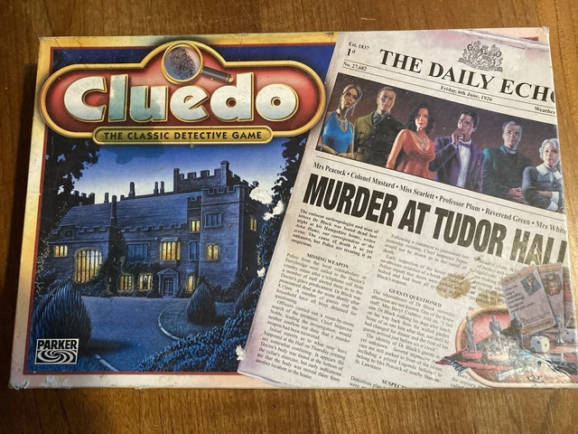 CLUEDO MURDER AT Tudor Hall Board Game By Parker Games £10.99 - PicClick UK
